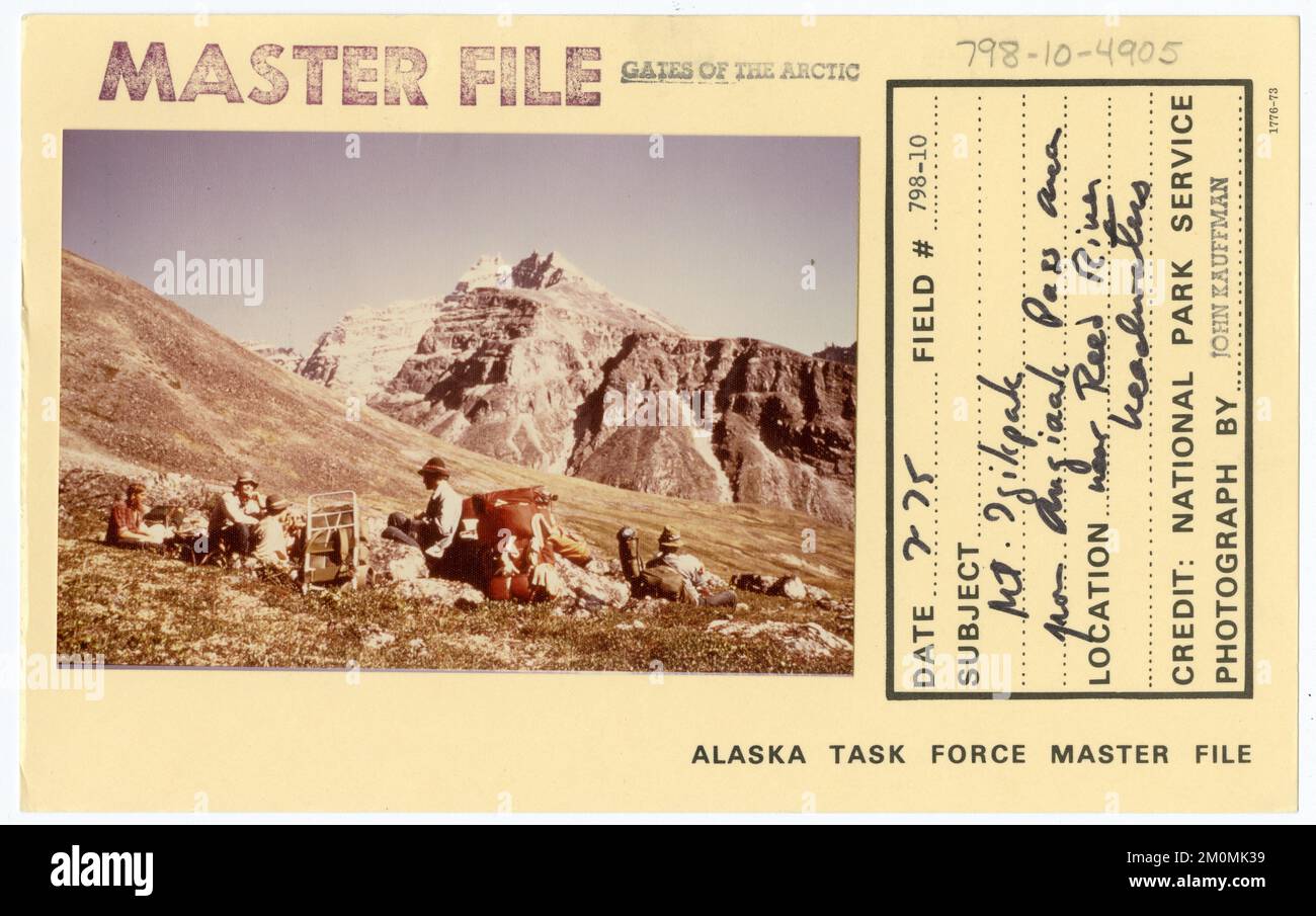 Mount Igikpak from Angiaak Pass area near Reed River headwaters. Alaska ...