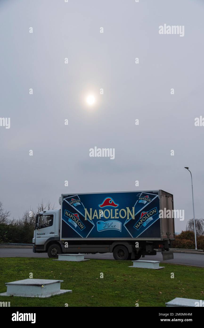 Napoleon blue cheese truck , Austerlitz / czech republic Stock Photo ...
