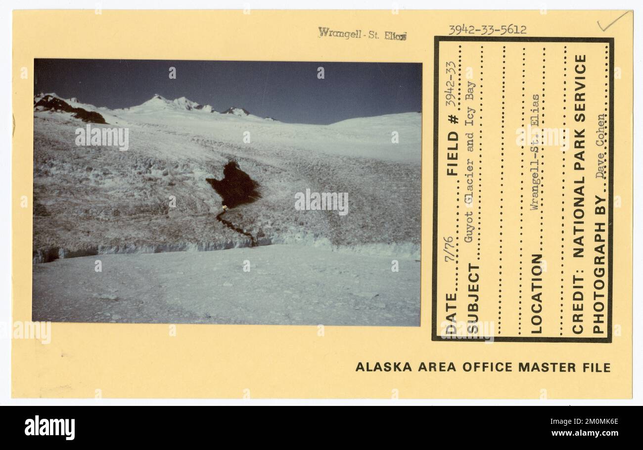 Guyot Glacier and Ivy Bay. Alaska Task Force Photographs Stock Photo ...