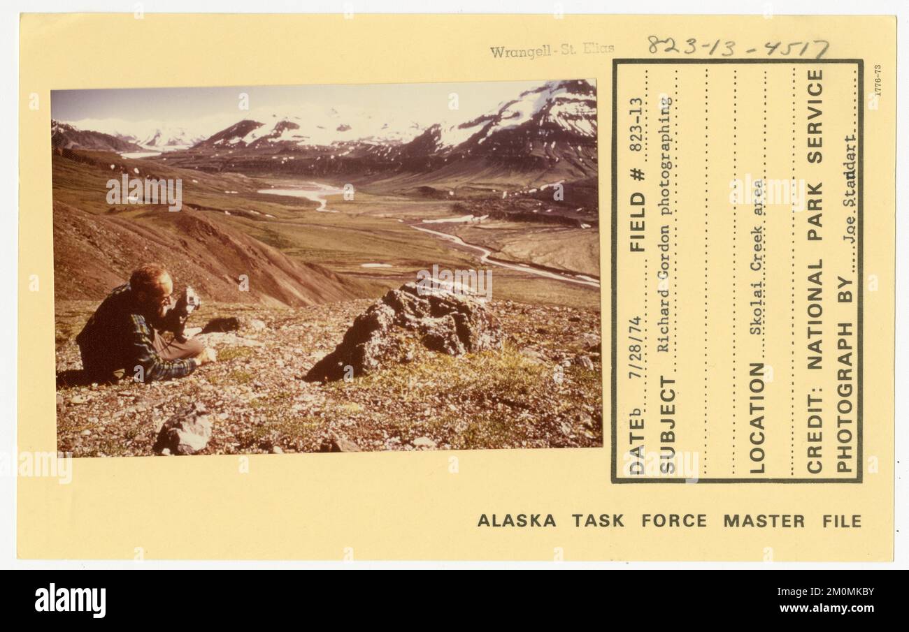 Richard Gordon photographing. Alaska Task Force Photographs Stock Photo ...