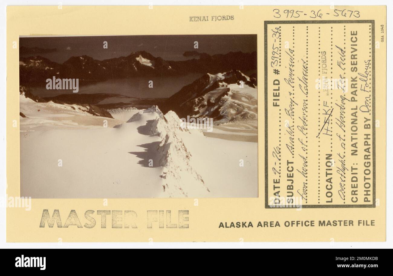 Aialik Bay & Peninsula from head of Pederson Glacier. Alaska Task Force ...