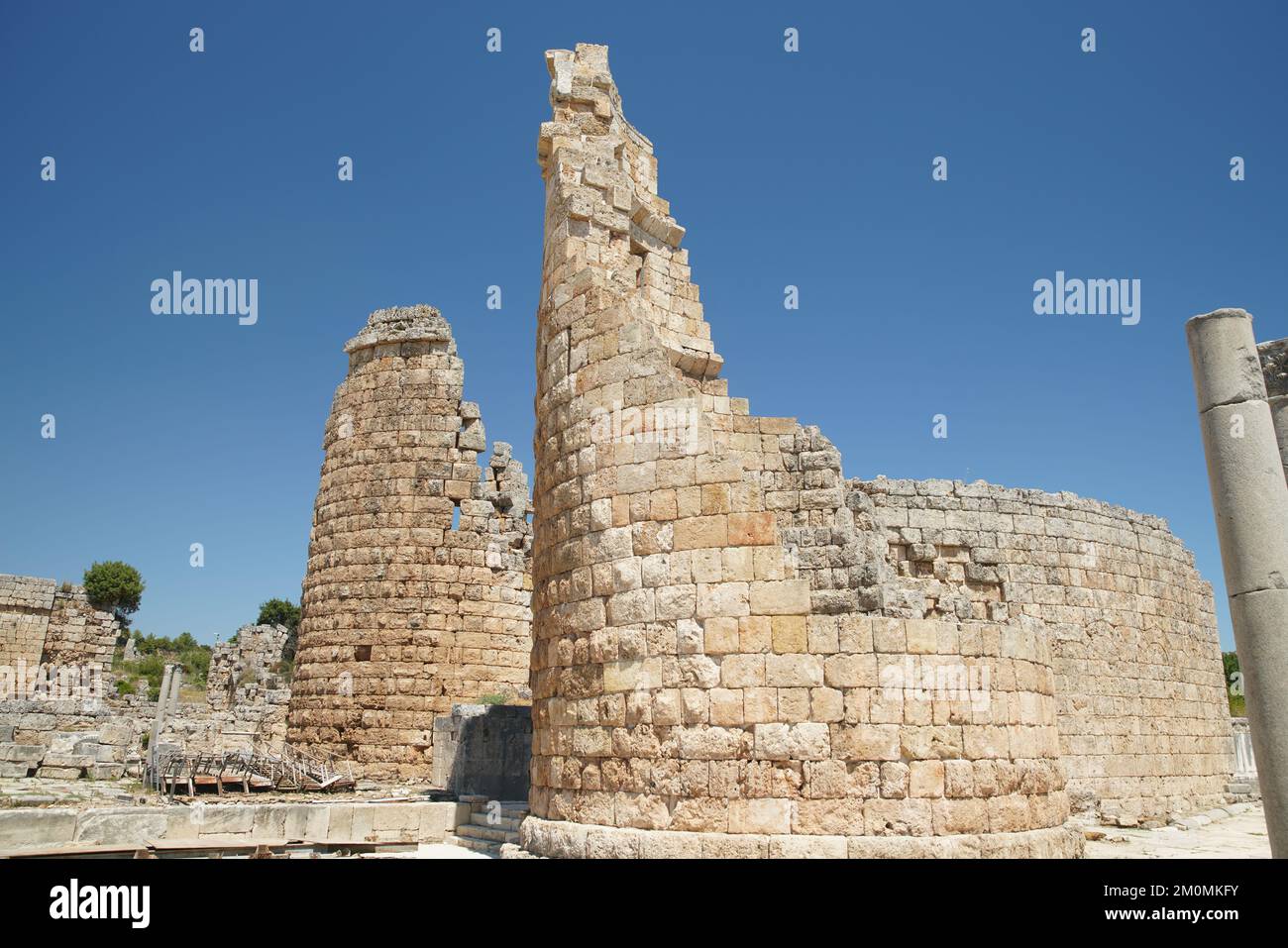 Hellenistic gate in Perge Ancient City in Antalya City, Turkiye Stock ...