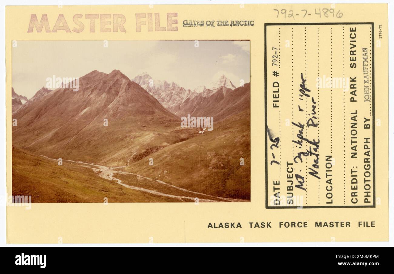 Mount Igikpak r upper Noatak River. Alaska Task Force Photographs Stock ...