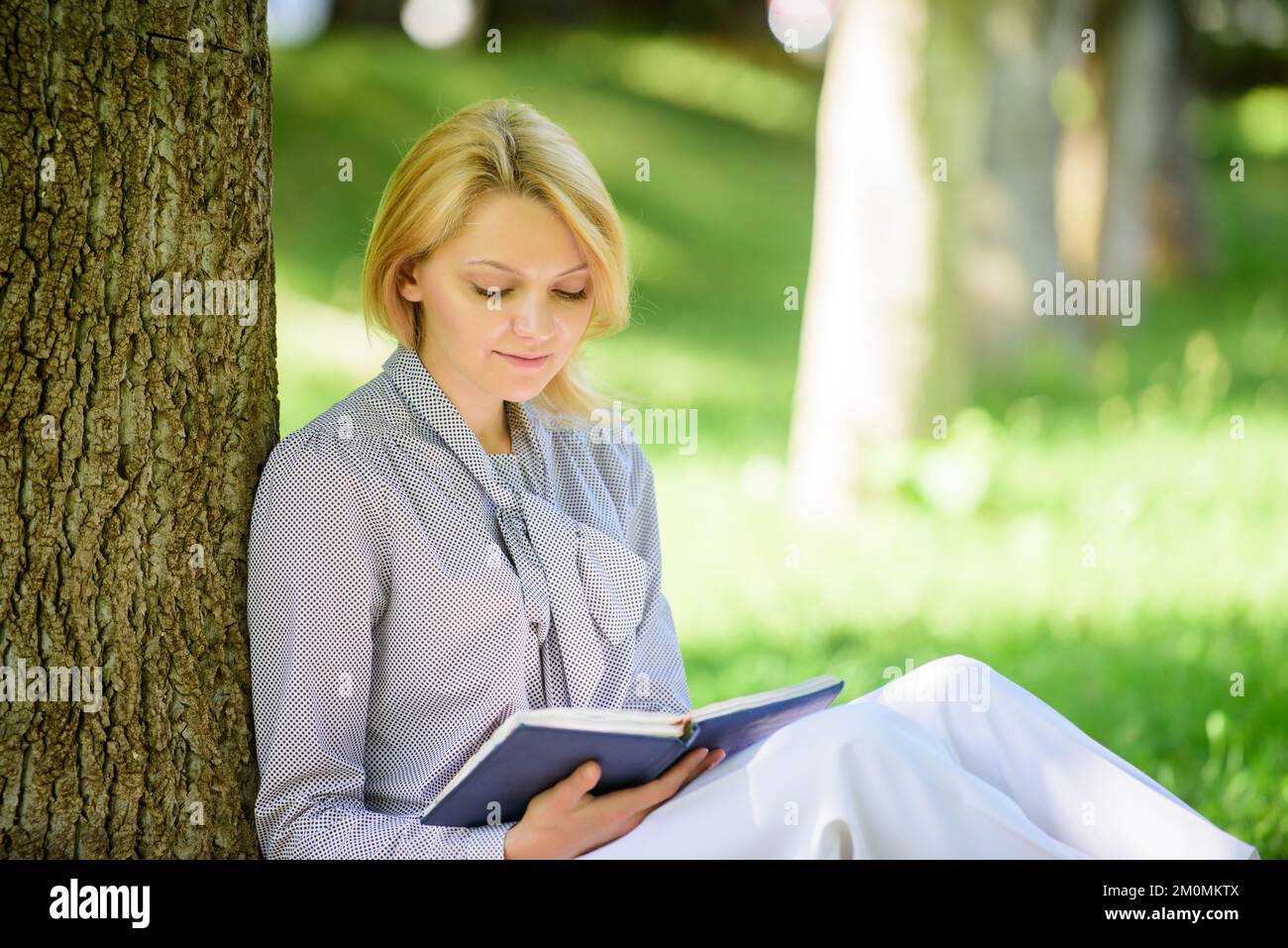 Books every girl should read. Girl concentrated sit park read book ...