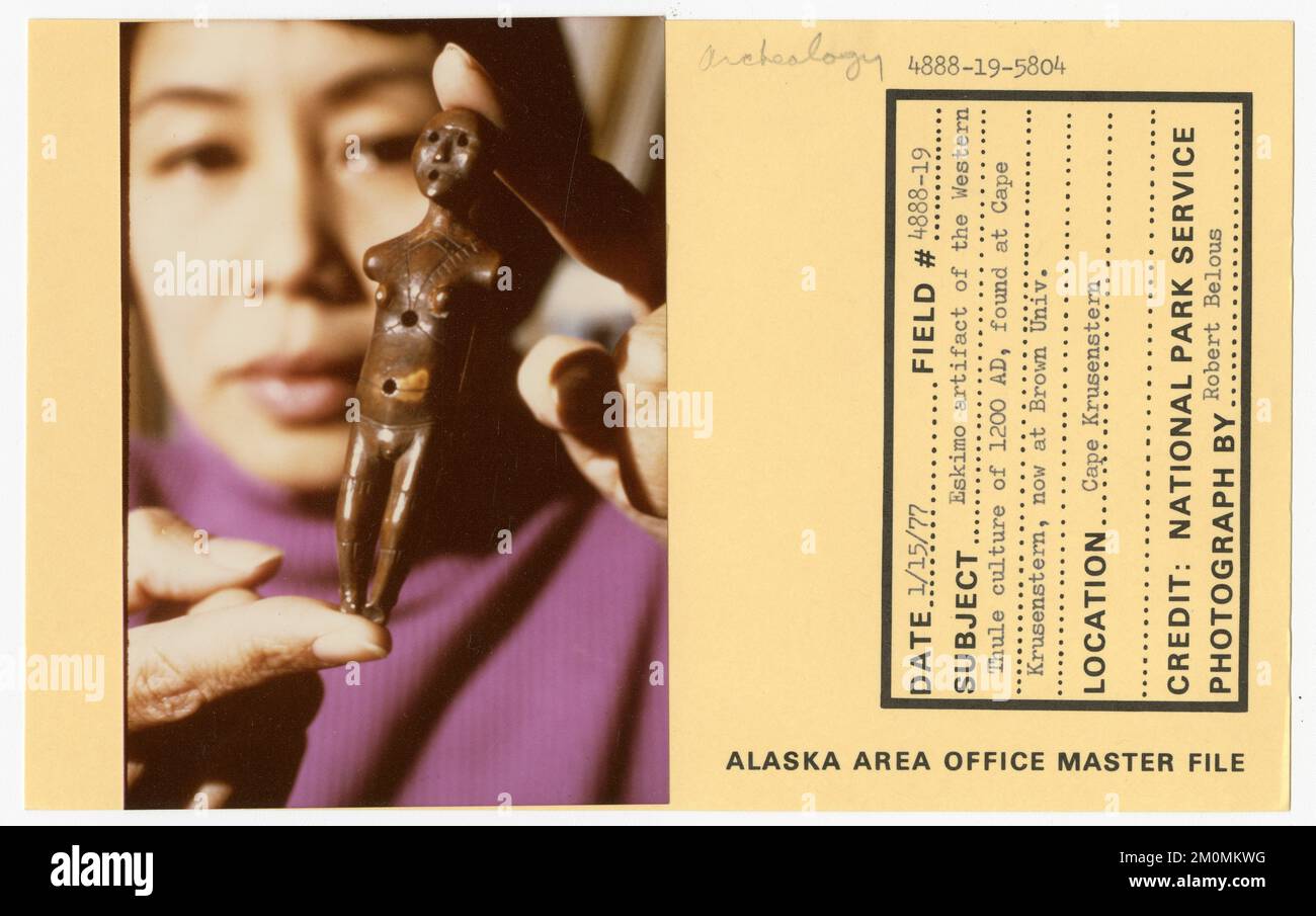 Eskimo artifact of the Western Thule culture of 1200 AD, found at Cape ...