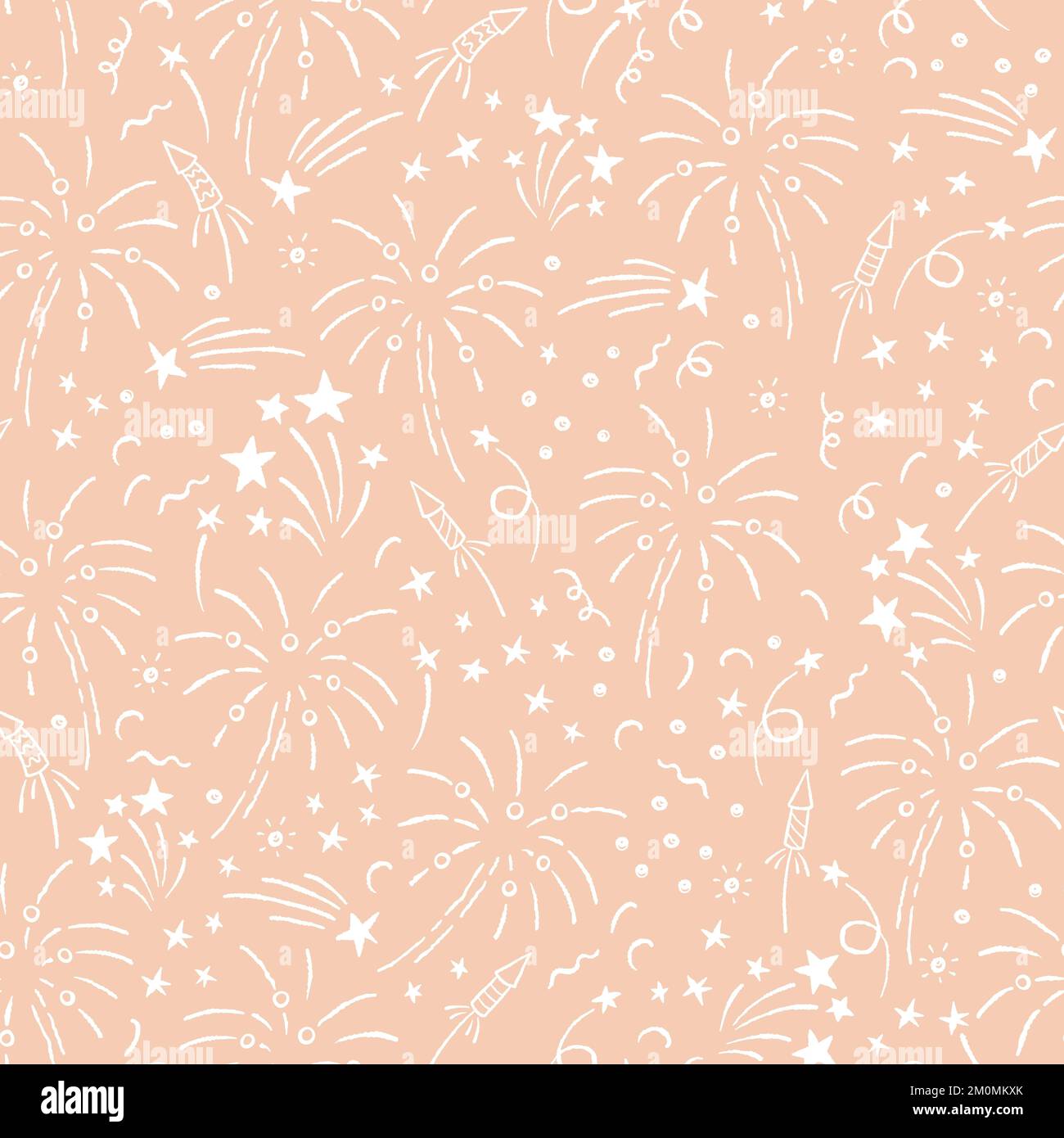 Lovely hand drawn party seamless pattern, great for New Year's Eve ...