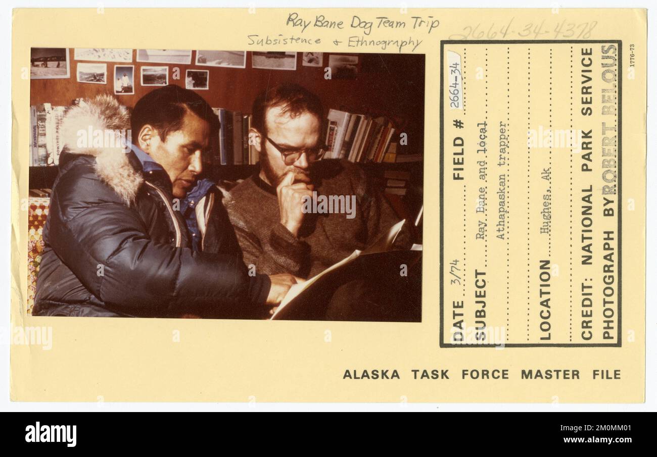 Ray Bane and local Athapaskan trapper. Alaska Task Force Photographs ...