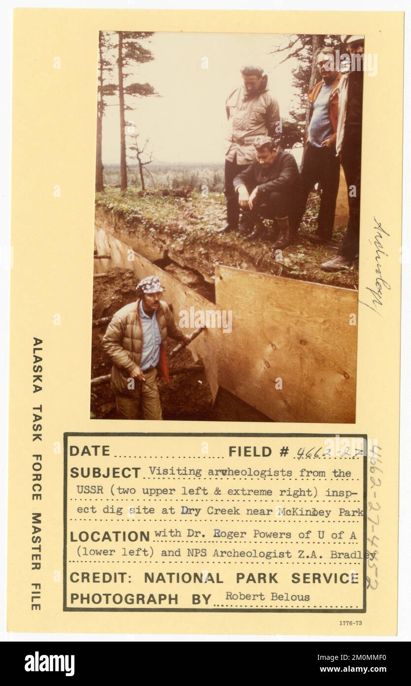 Visiting archeologists from the USSR (two upper left & extreme right ...