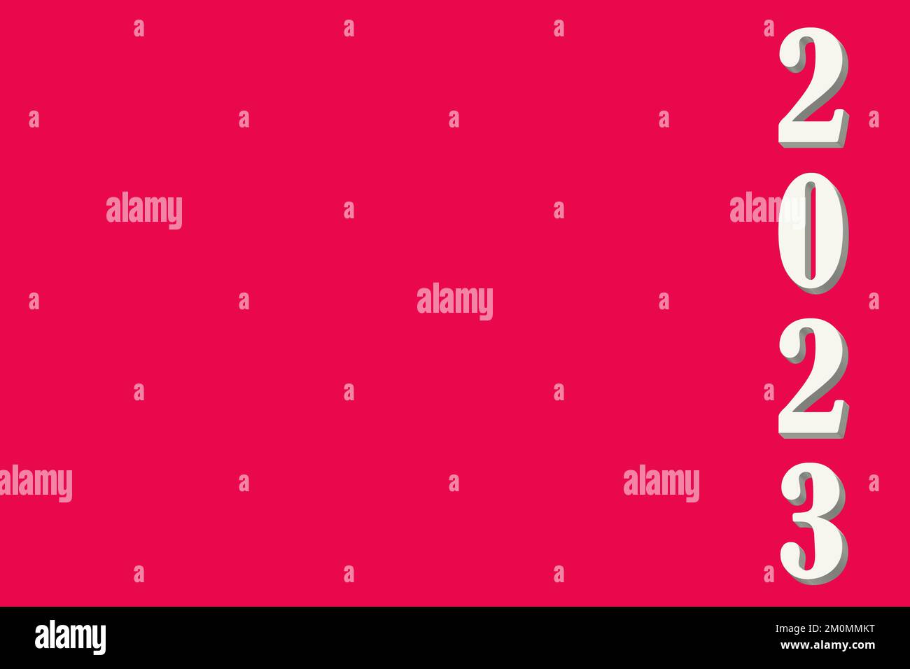 Calendar 2023. New Year's date 2023 on the background of Via Magenta, 3D, isolate, mockup, copy ...