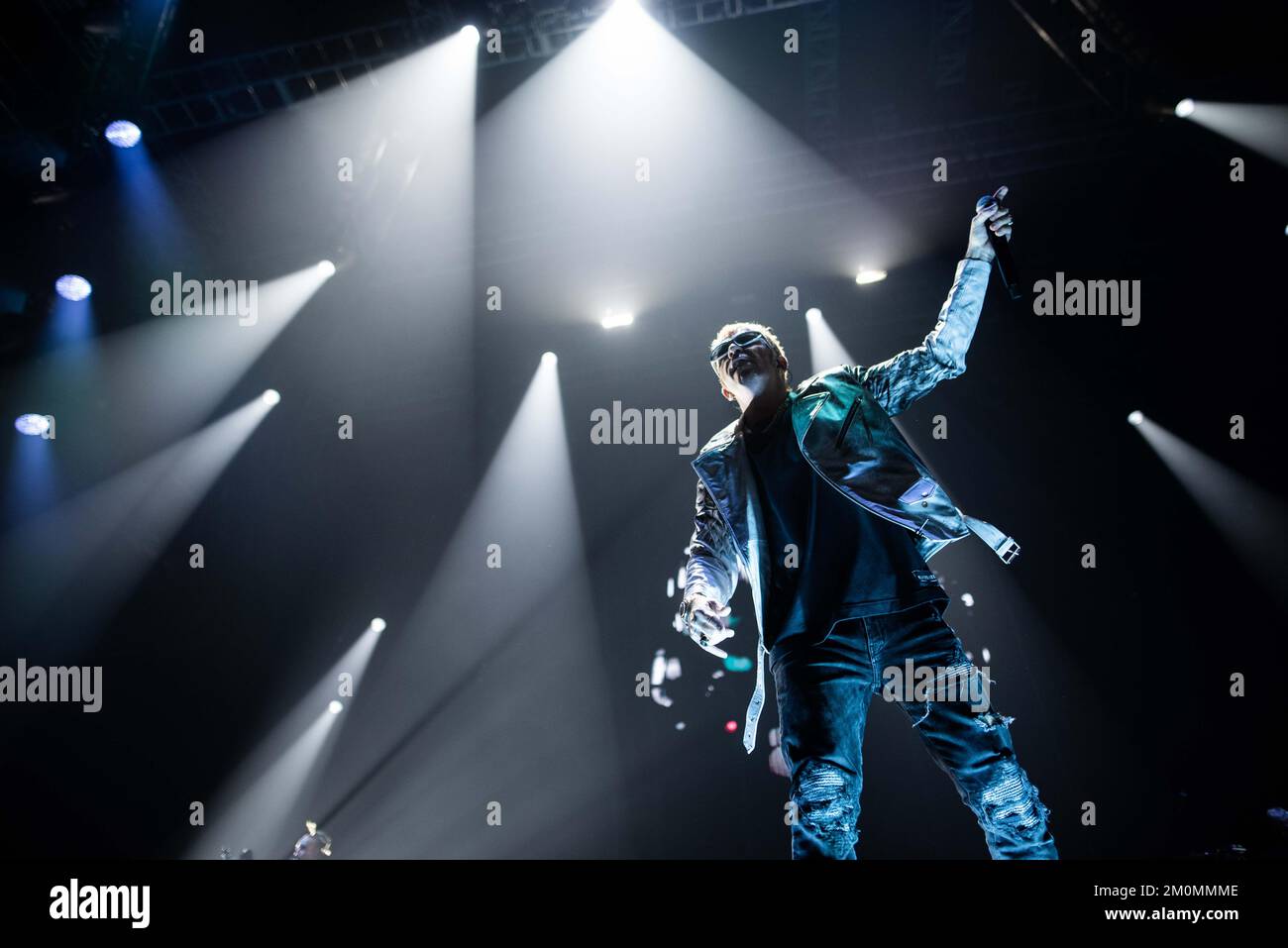 SALMO during the Italian singer Music Concert Salmo - Flop Tour 2022 on ...