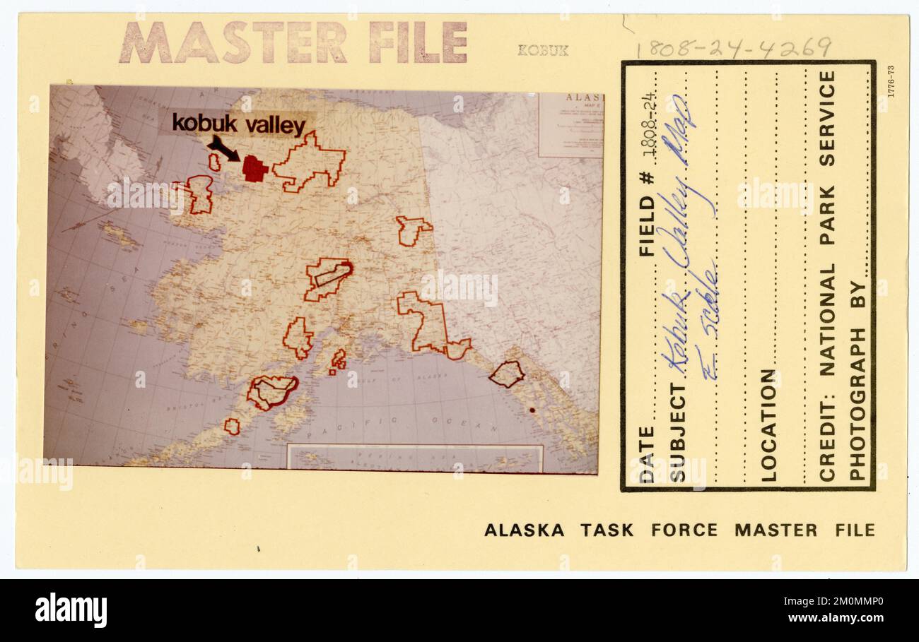 Kobuk Valley Map E scale. Alaska Task Force Photographs Stock Photo - Alamy