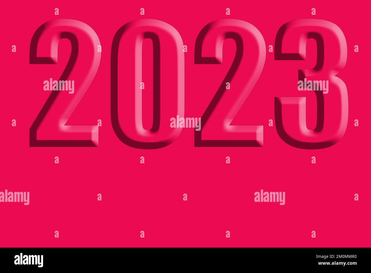 Calendar 2023. Volume Date of the New Year 2023 Via Magenta colors on a ...