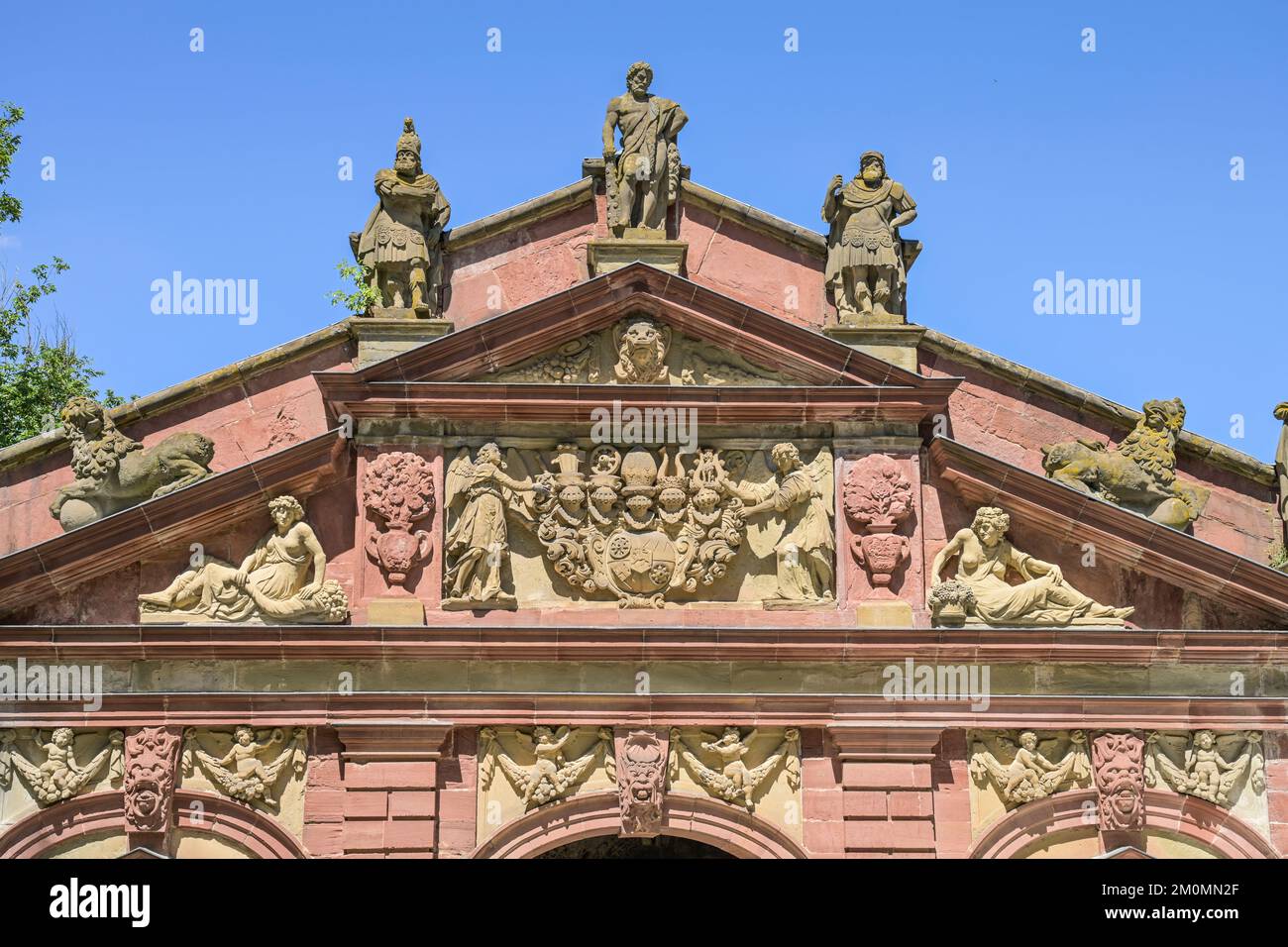 Giebel, Neutor, Würzburg, Bayern, Deutschland Stock Photo - Alamy