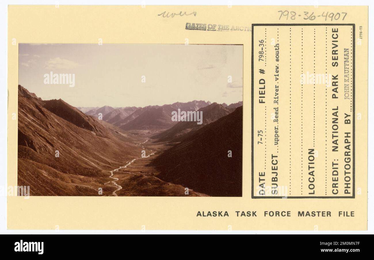 Upper Reed River view south. Alaska Task Force Photographs Stock Photo ...