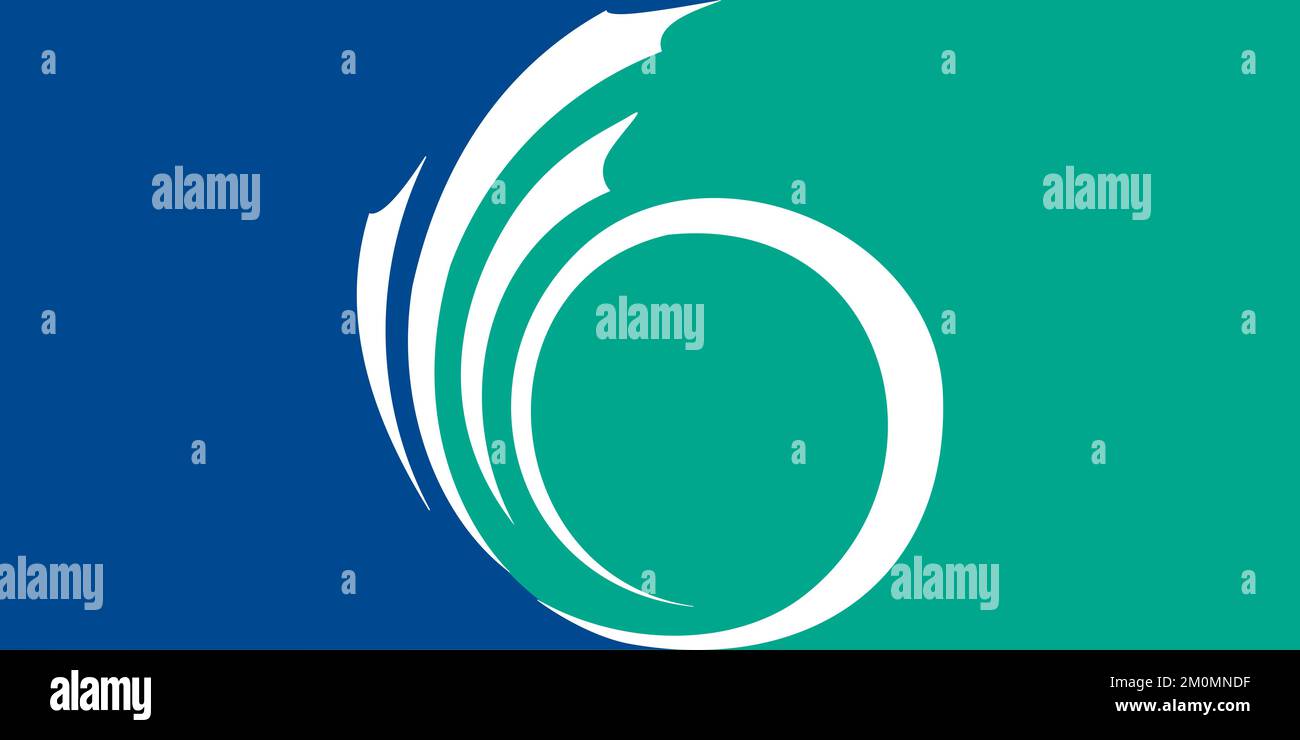 Top view of flag Ottawa, Ontario Canada. Canadian travel and patriot concept. no flagpole. Plane ...