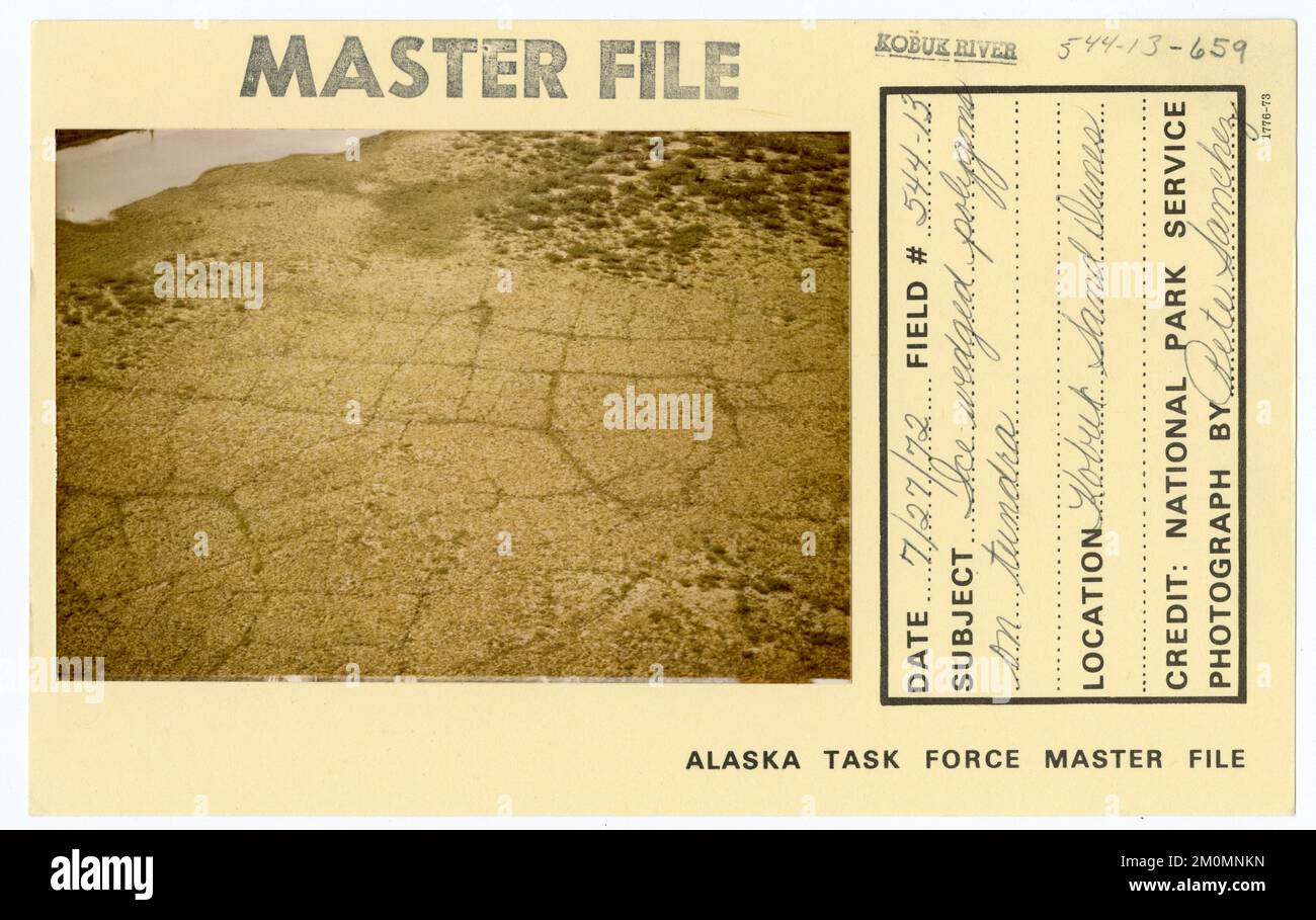 Ice wedged polygons on tundra. Alaska Task Force Photographs Stock ...