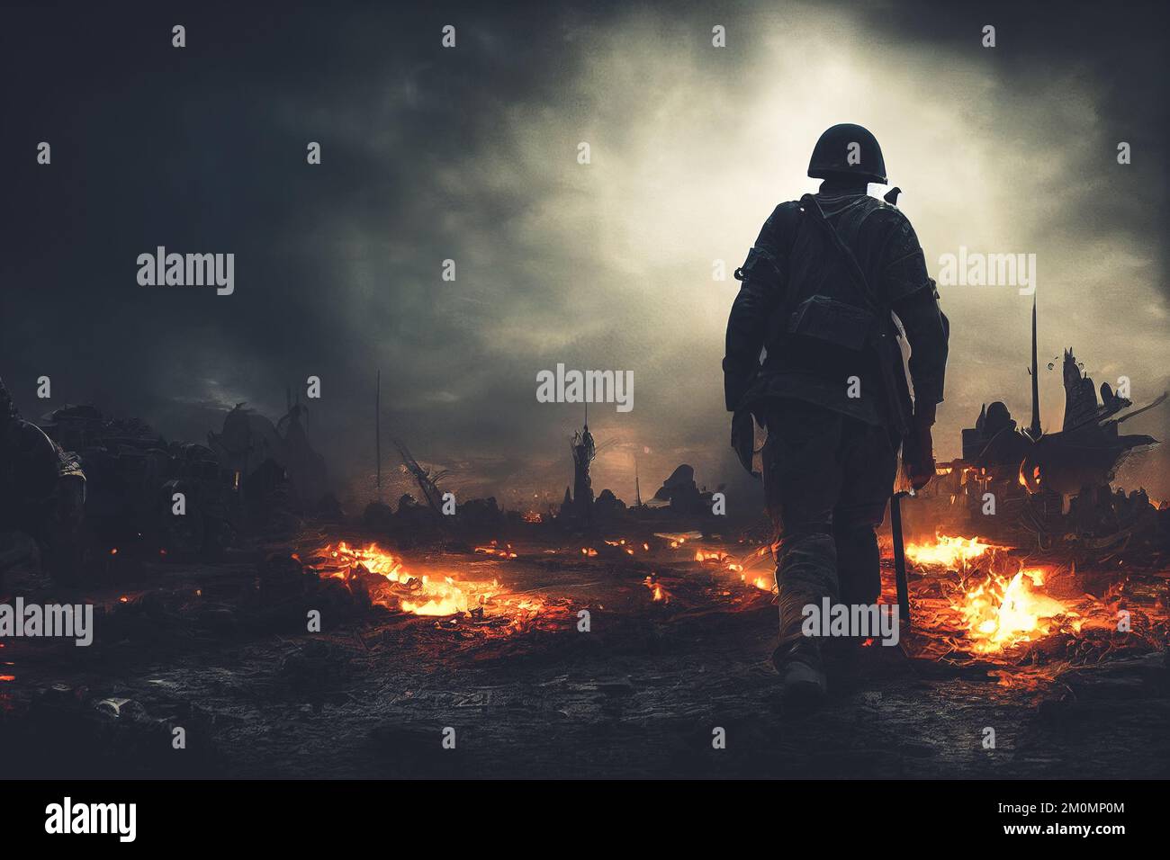 Post apocalyptic battlefield hi-res stock photography and images - Alamy