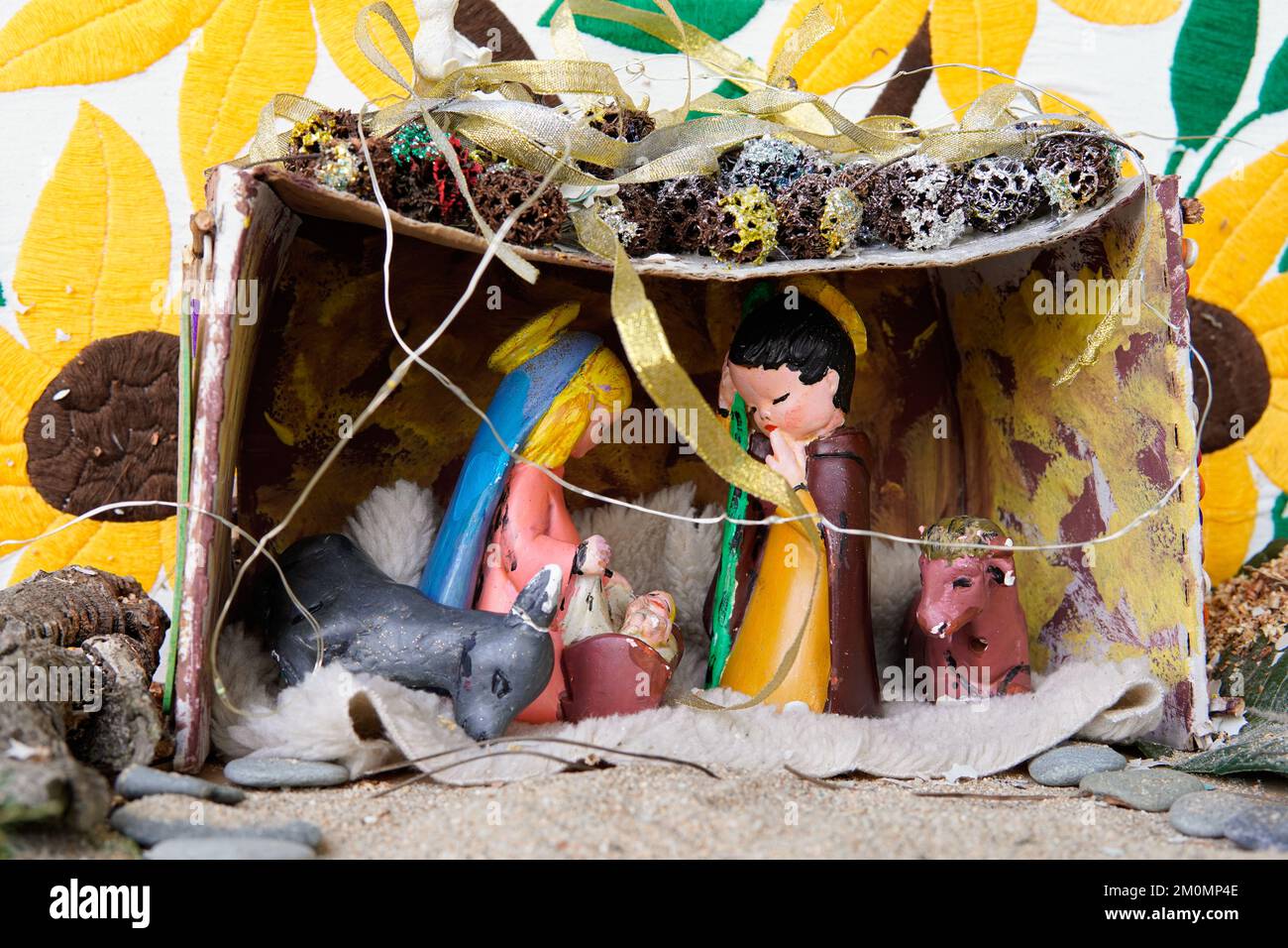 Christian nativity scene in the religious tradition of Christmas ...