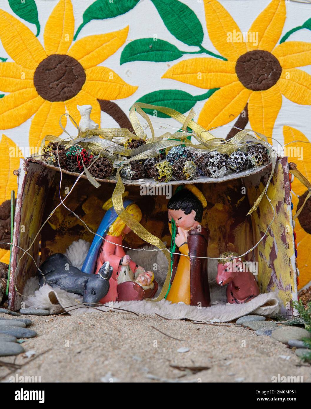 Christian nativity scene in the religious tradition of Christmas ...