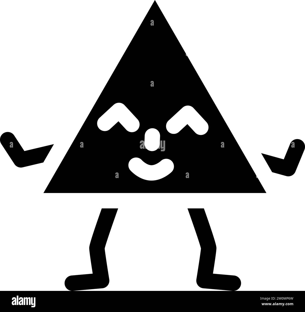 triangle geometric shape character glyph icon vector illustration Stock ...
