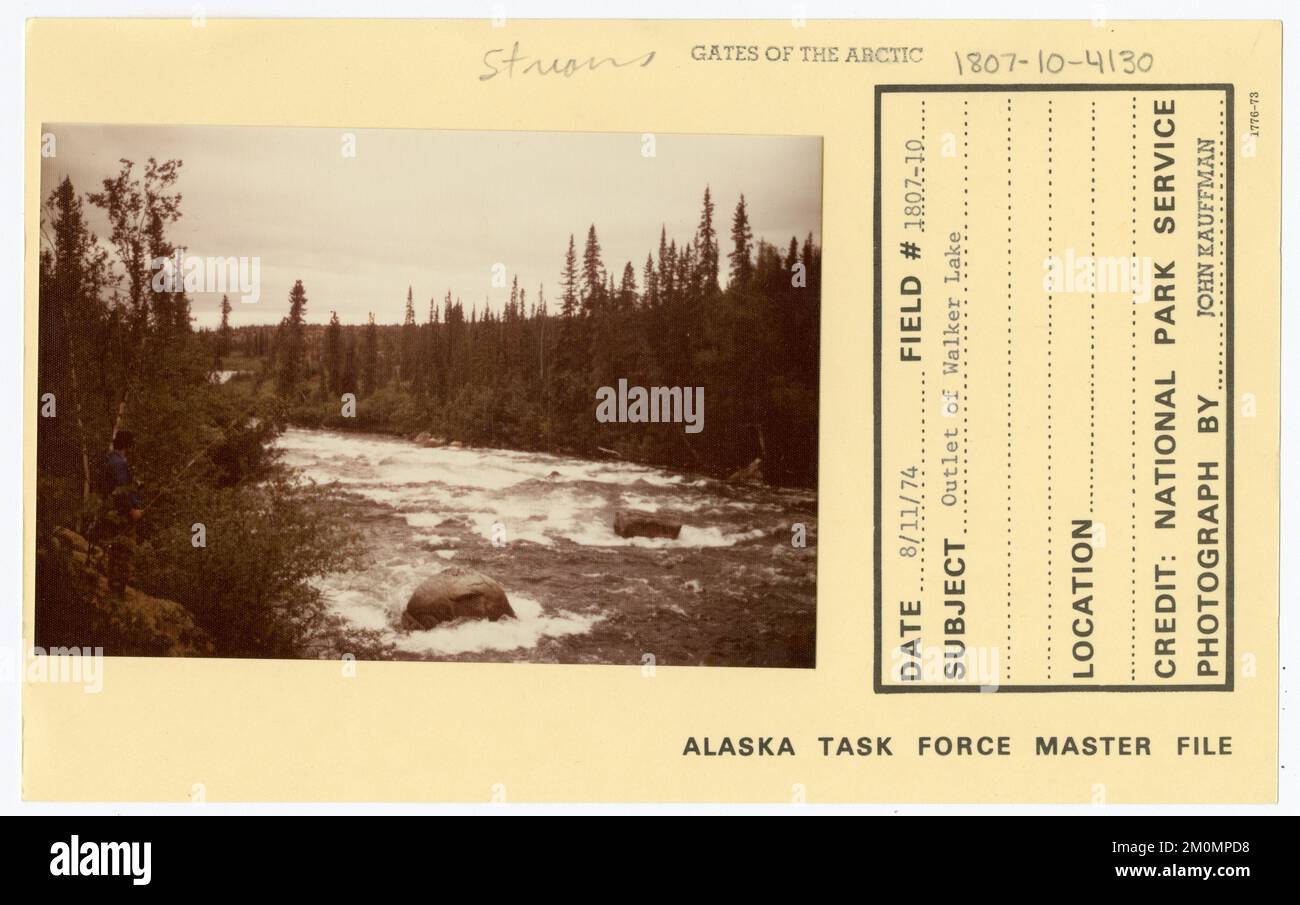 Outlet of Walker Lake. Alaska Task Force Photographs Stock Photo - Alamy