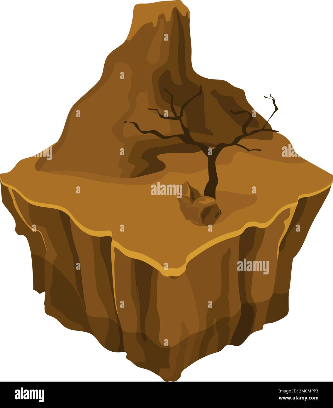 Rock ground texture. Dry land. Isometric island Stock Vector Image ...