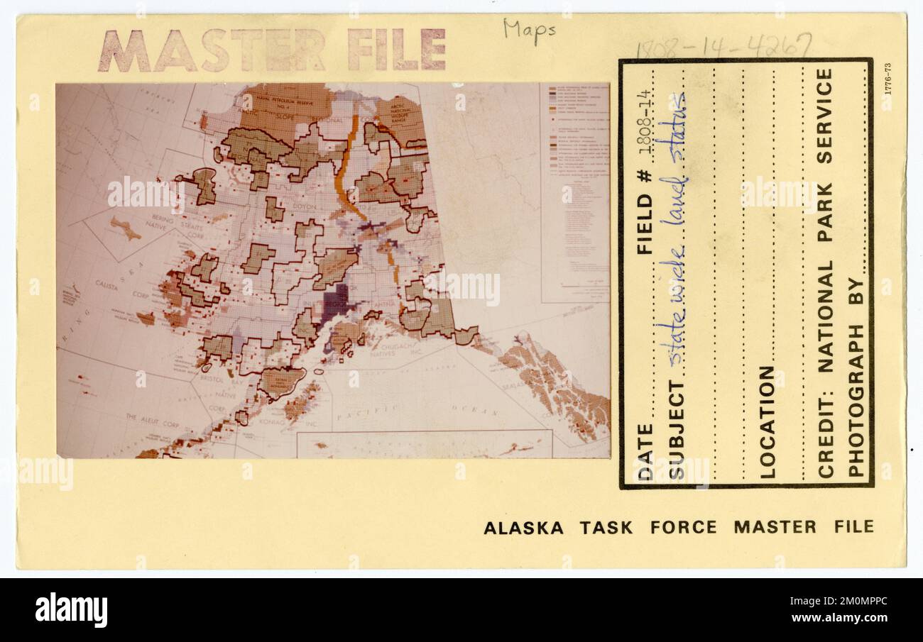 Statewide land status. Alaska Task Force Photographs Stock Photo - Alamy