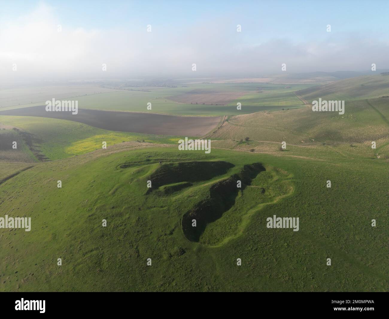 Adam's Grave Neolithic long barrow. Alton Barnes. Wiltshire. England ...