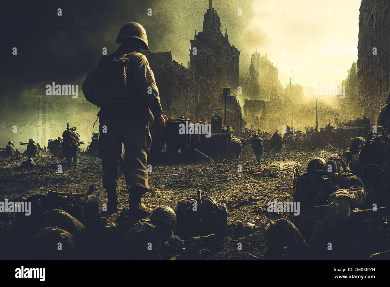 World war soldier art hi-res stock photography and images - Alamy