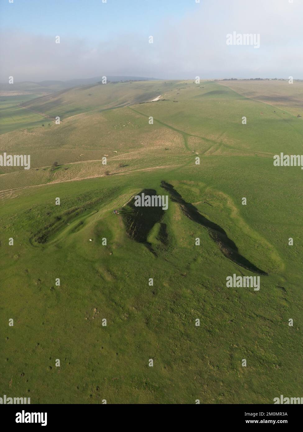 Adam's Grave Neolithic long barrow. Alton Barnes. Wiltshire. England ...