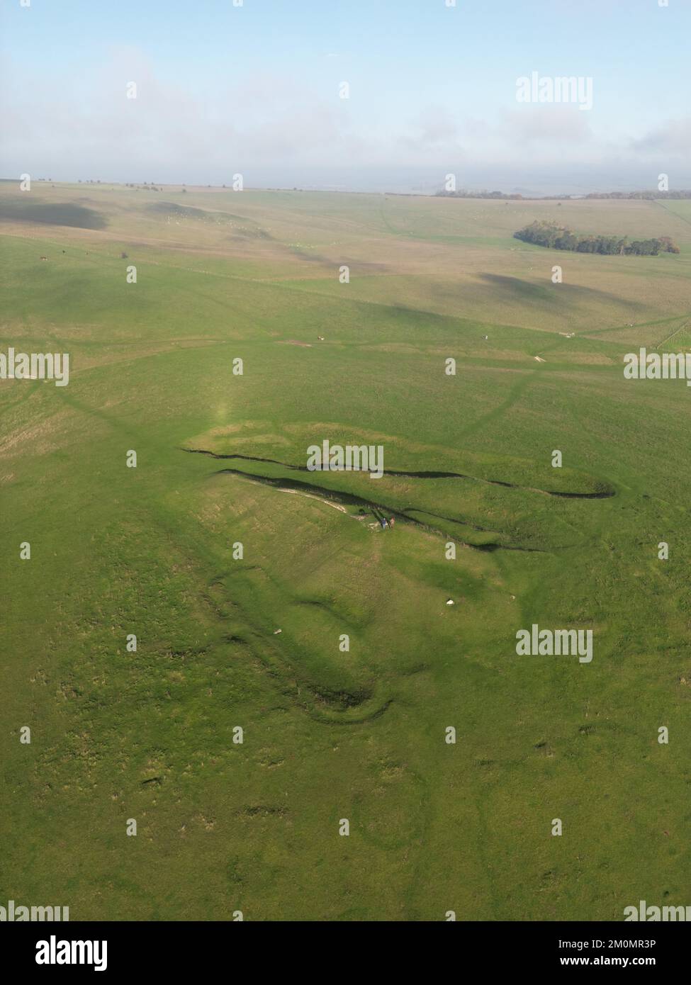 Adam's Grave Neolithic long barrow. Alton Barnes. Wiltshire. England ...