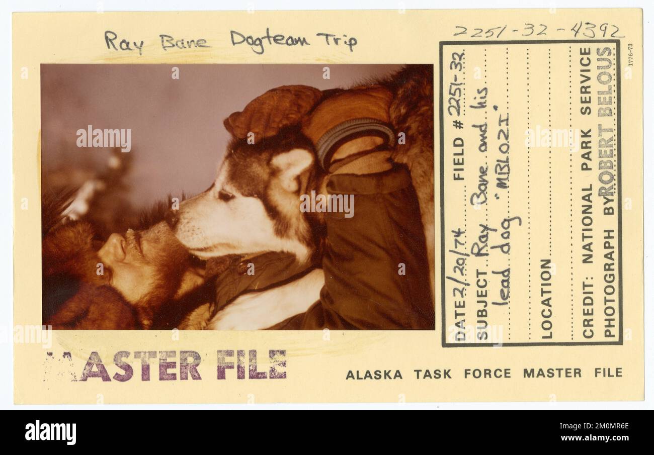 Ray Bane and his lead dog "Mblozi". Alaska Task Force Photographs Stock ...