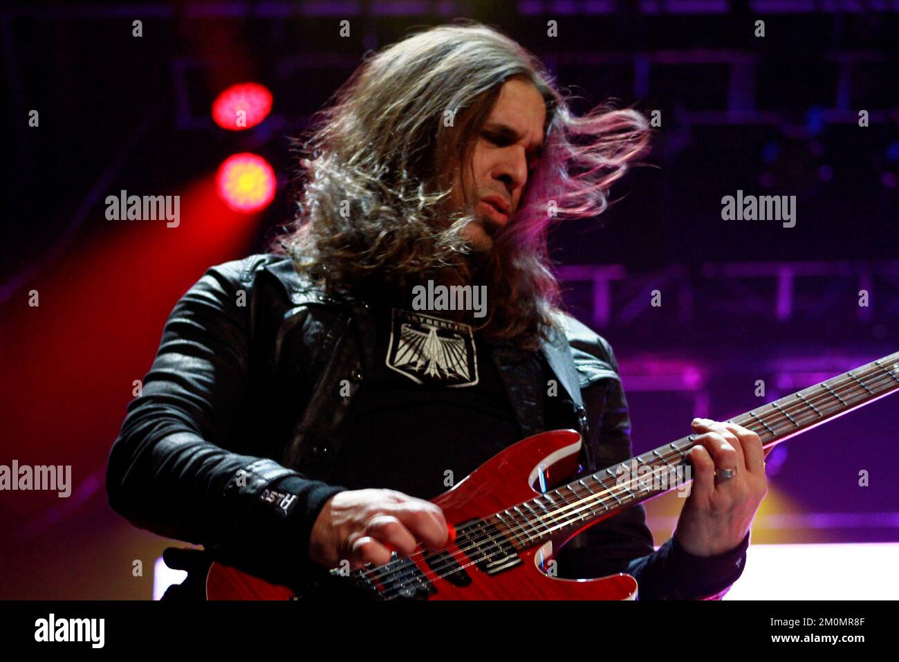 Guitarist Kiko Loureiro of the Megadeth American thrash metal band ...