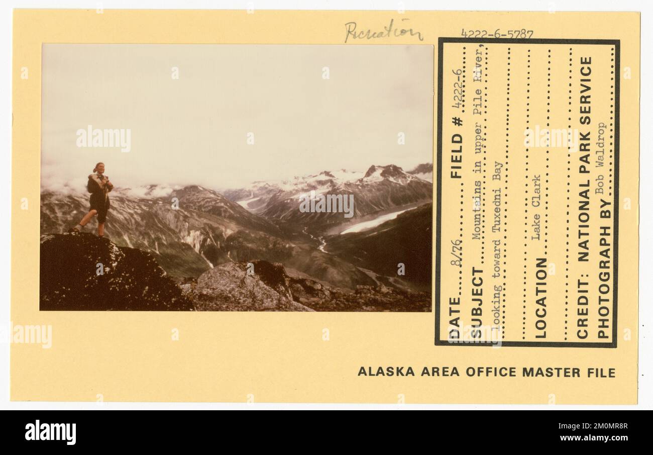 Mountains in upper Pile River looking toard Tuxedni Bay. Alaska Task ...