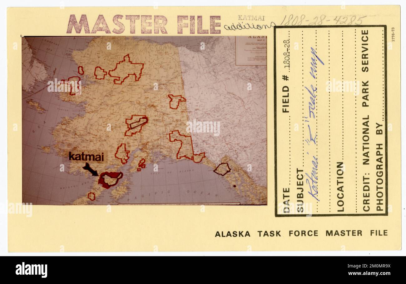 Katmai "E" scale map. Alaska Task Force Photographs Stock Photo - Alamy