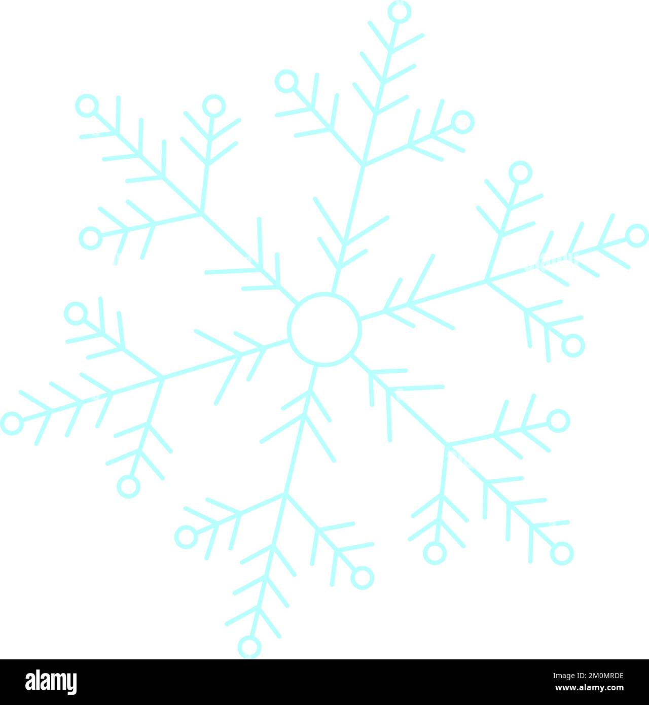 Cute cartoon snowflake. Isolated object Stock Vector Image & Art - Alamy