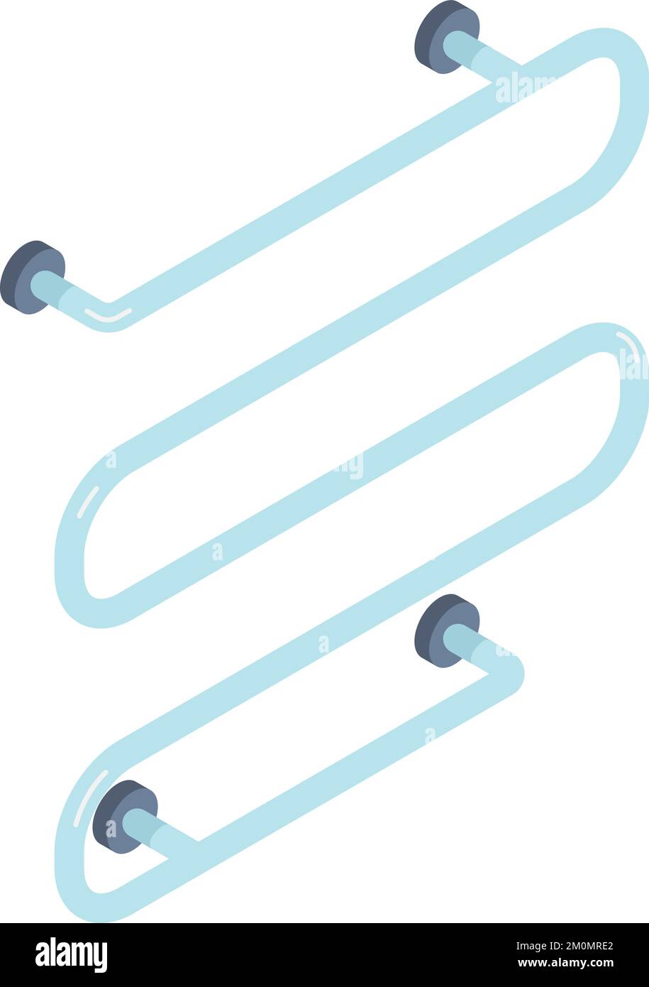 Heated towel rail isometric icon. Bathroom pipe Stock Vector Image ...