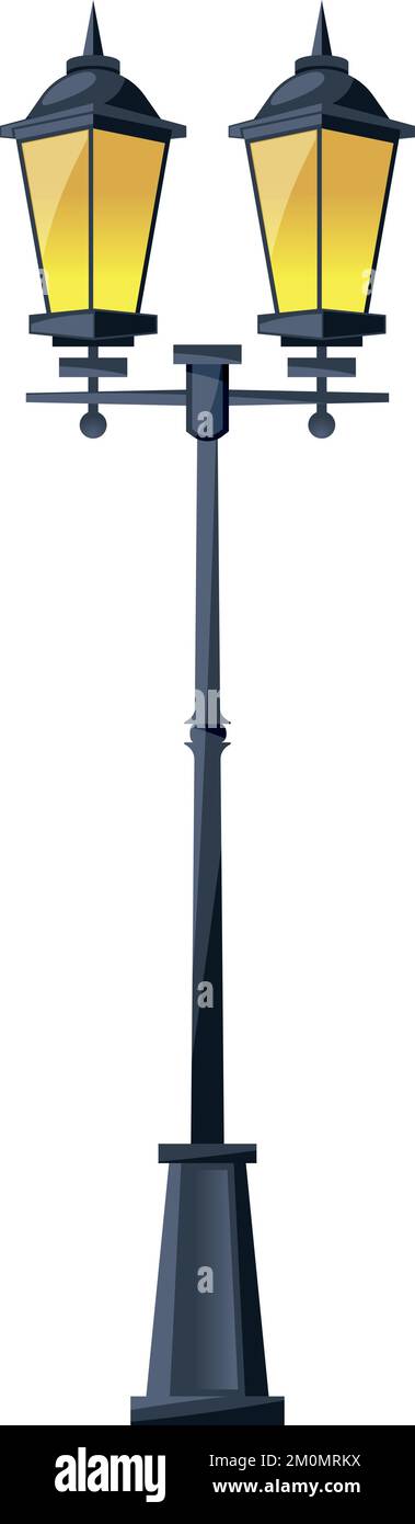 Electric lantern post. Outdoor light. Street lamp Stock Vector Image ...