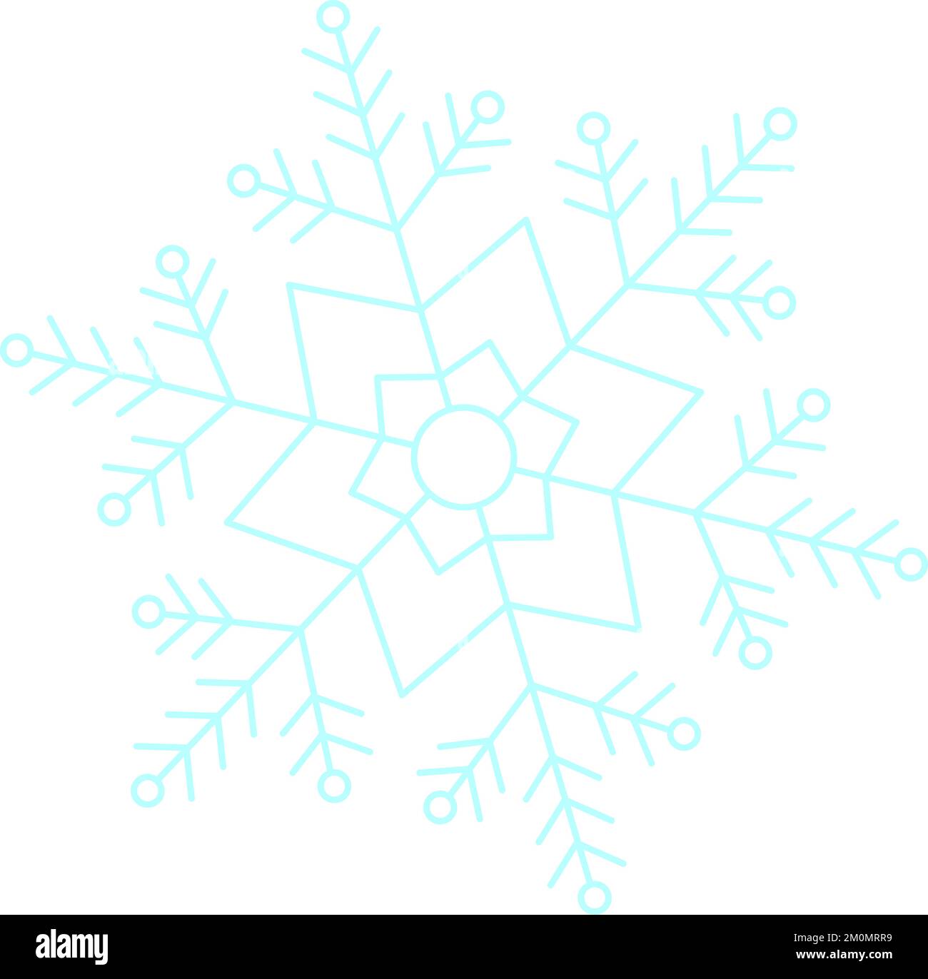 Cute cartoon snowflake. Isolated object Stock Vector Image & Art - Alamy