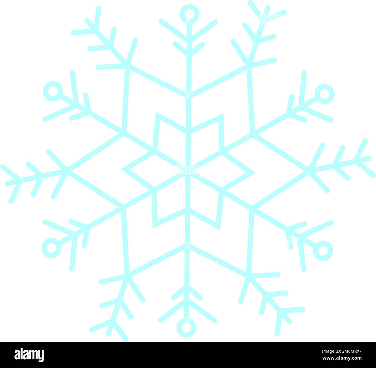 Cute cartoon snowflake. Isolated object Stock Vector Image & Art - Alamy