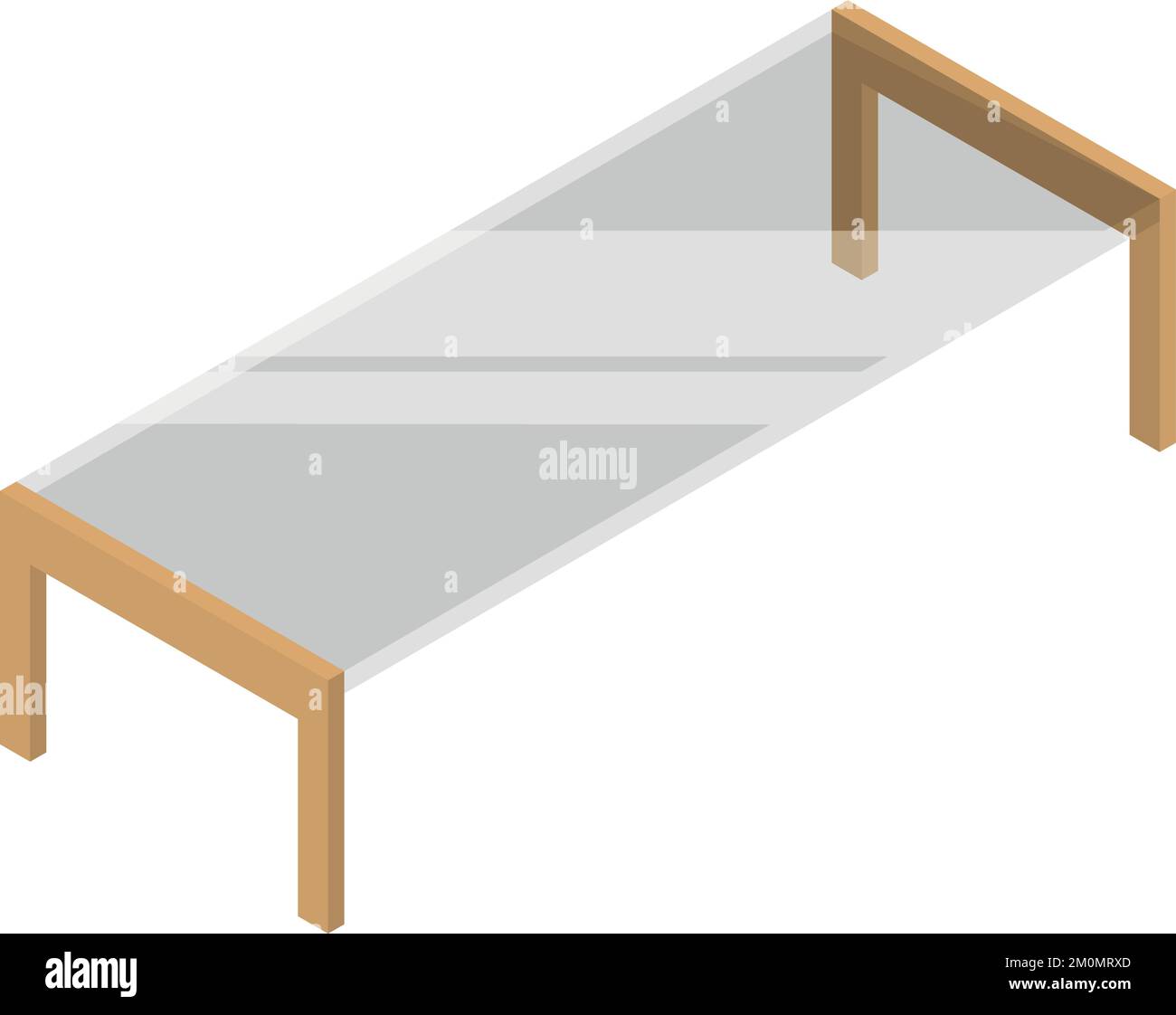 Glass coffee table isometric icon. Office furniture Stock Vector Image ...