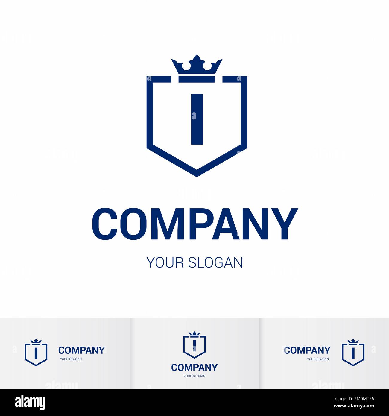 Illustration of Shield Badge-Shape with letter I in the Middle and ...