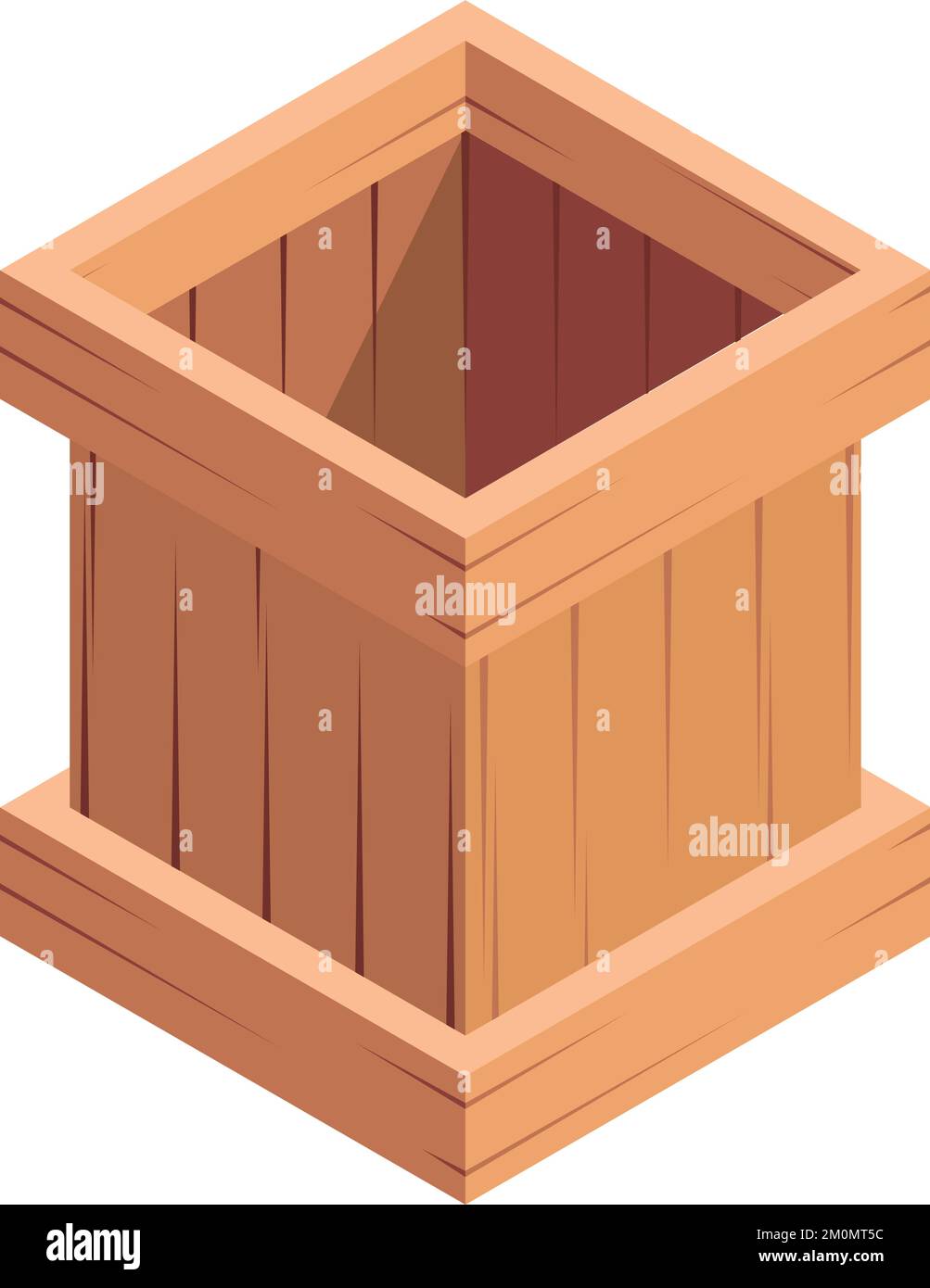 Wooden crate icon. Isometric cargo shipping box Stock Vector Image ...