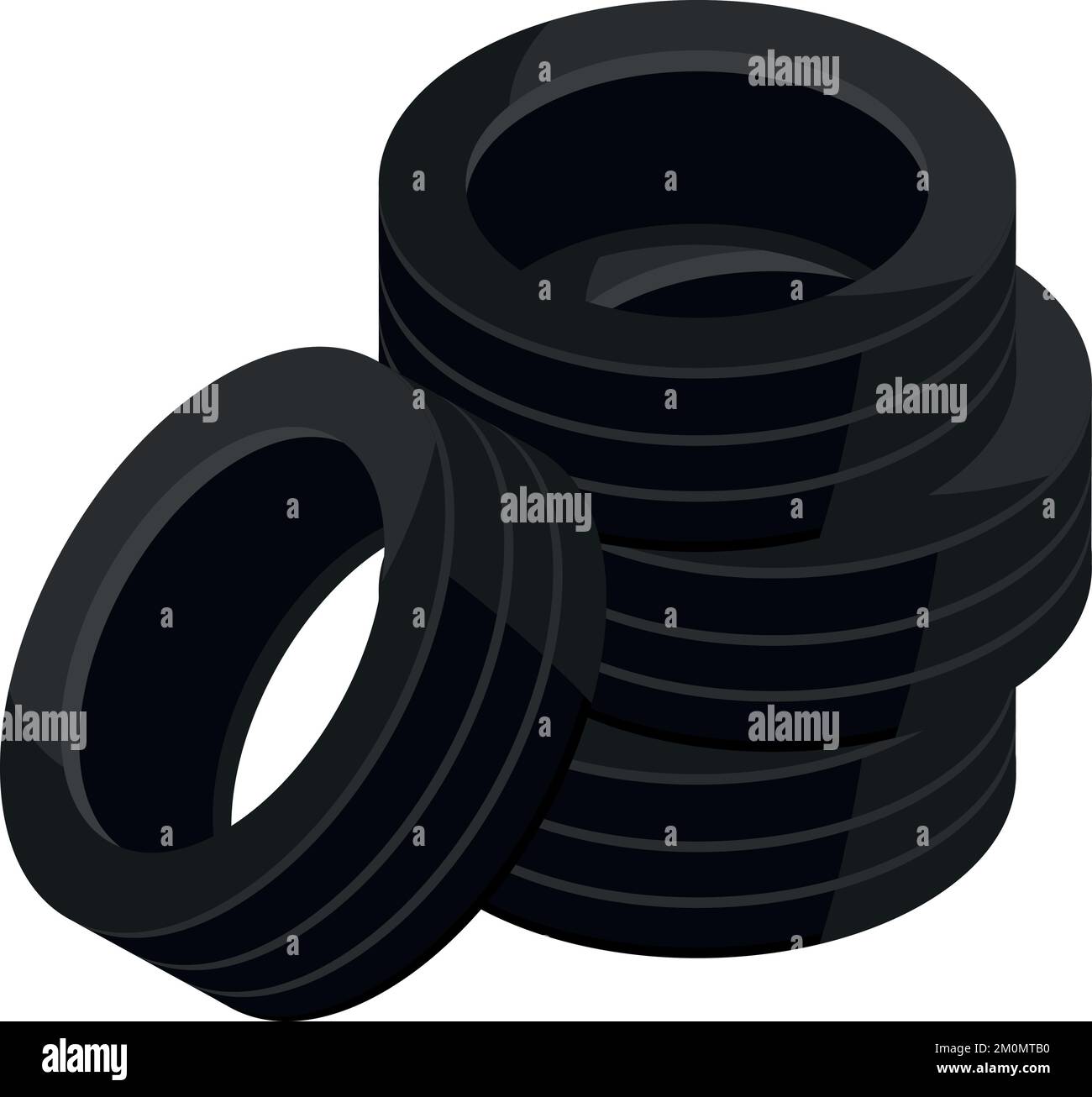 Stack of part worn tyres Stock Vector Images - Alamy