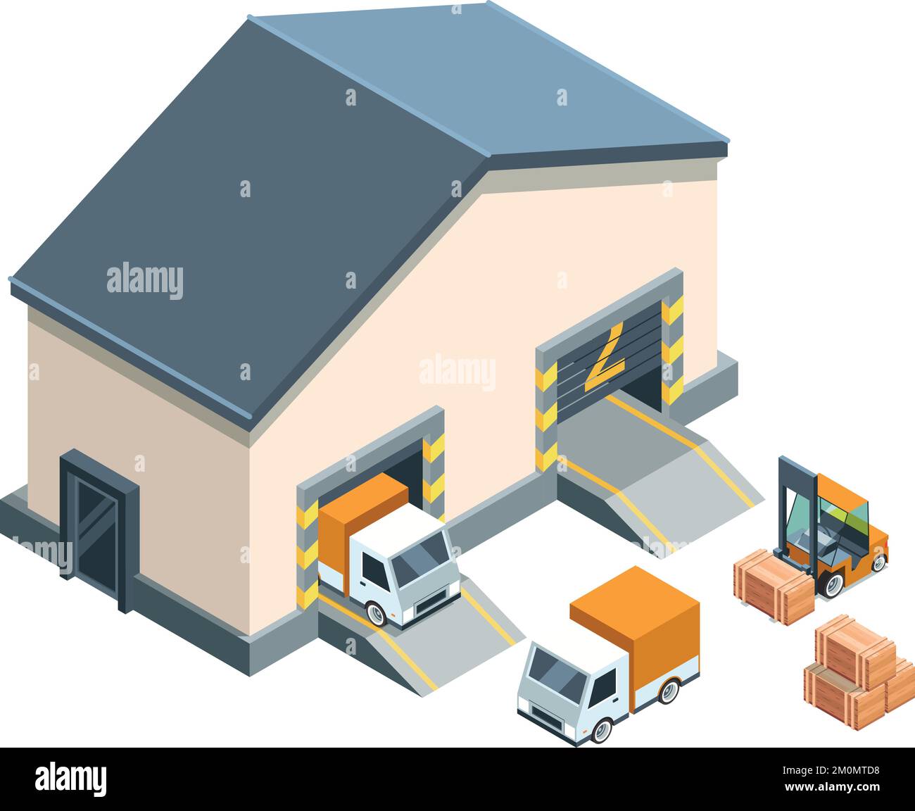 Warehouse architecture Cut Out Stock Images & Pictures - Alamy
