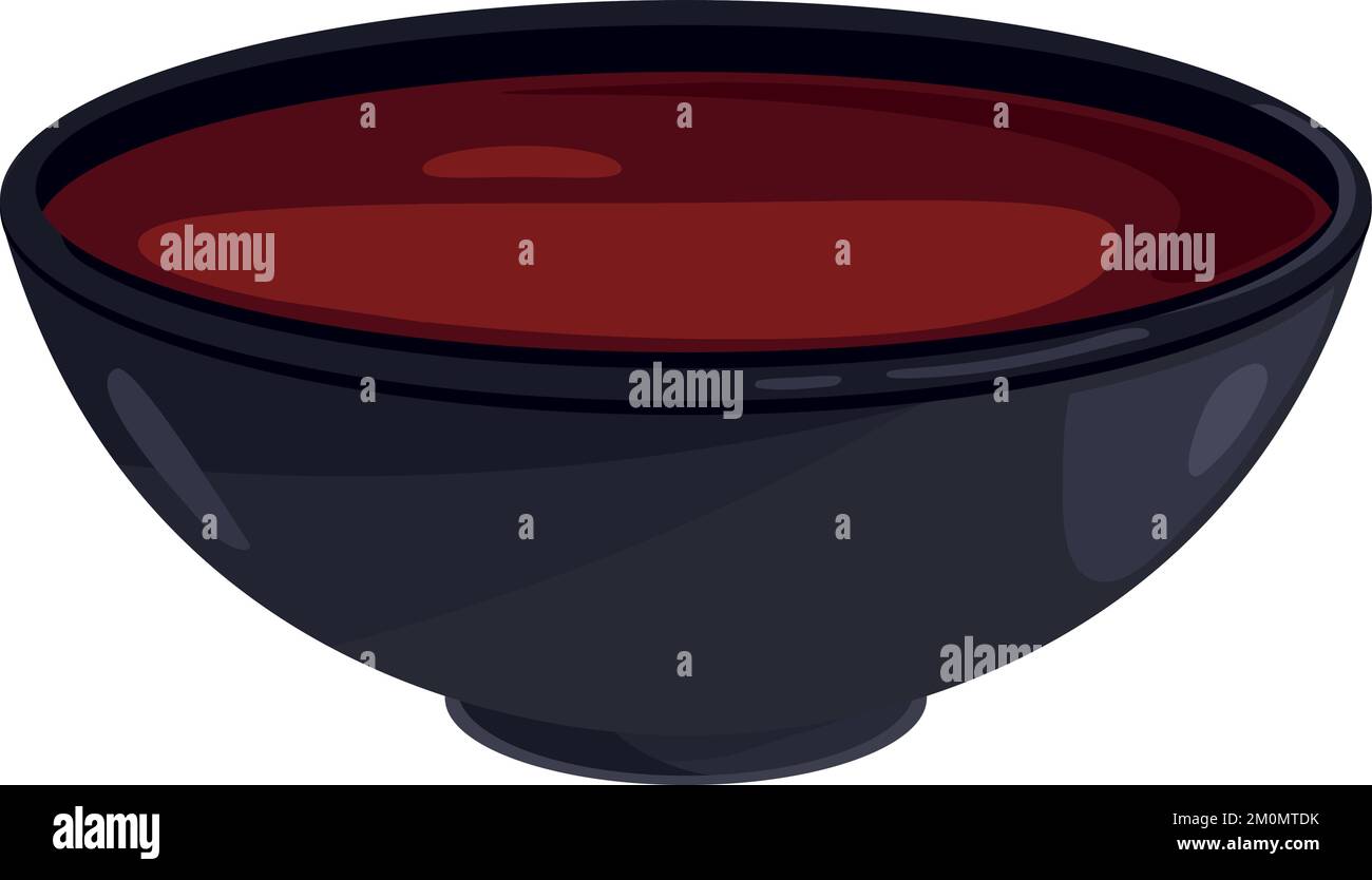 Soy sauce bowl. Asian traditional realistic condiment Stock Vector ...