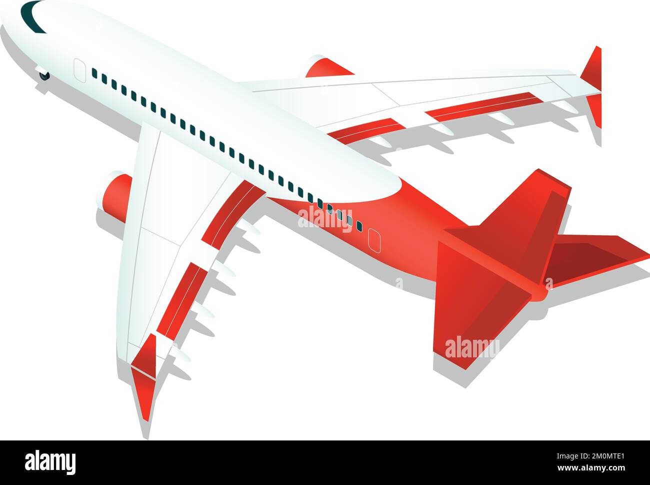 Airplane icon. Isometric flying jet. Passanger plane Stock Vector Image ...