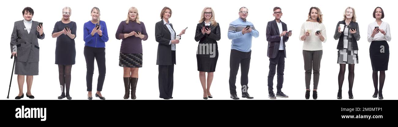 group of people holding phone in hand and looking at camera Stock Photo ...