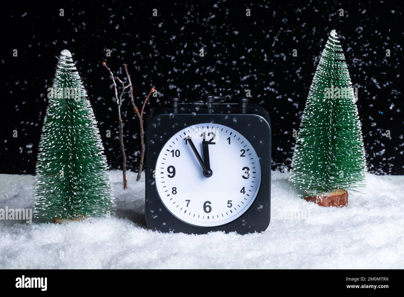 New Year's Eve. Christmas Eve. Composition Night winter forest ...