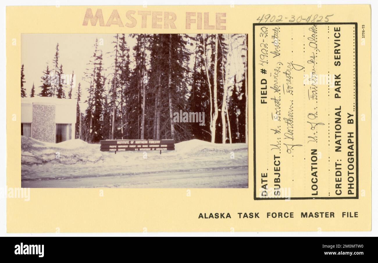 US Forest Service, Institute of Northern Forestry. Alaska Task Force ...